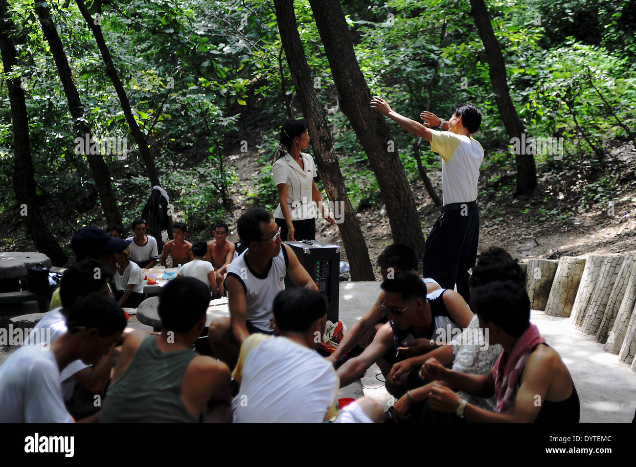 Picnic and dance Stock Photo - Alamy