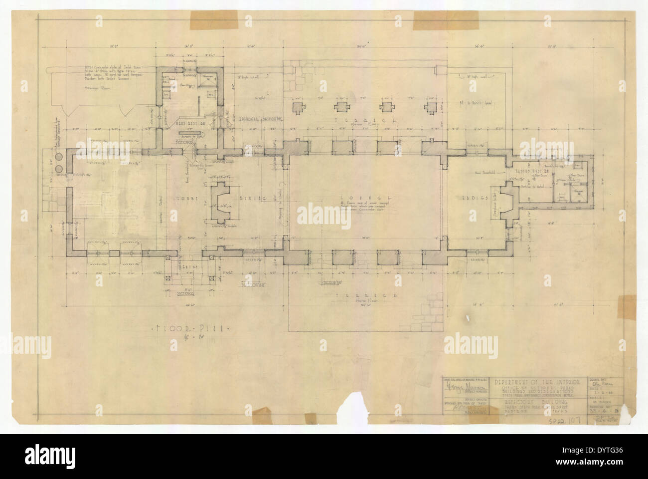 The Refectory Building at Bastrop State Park in Texas, constructed by ...