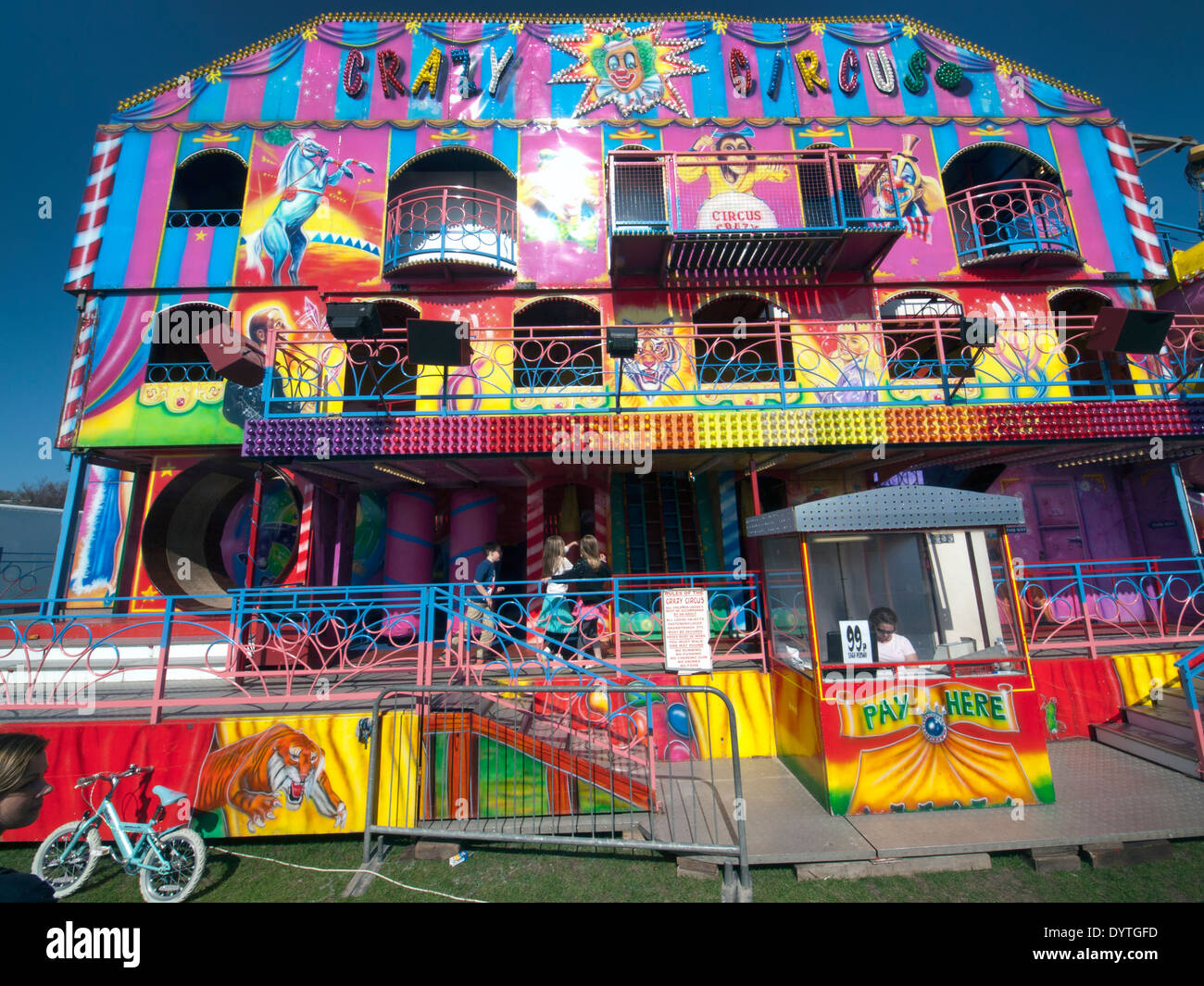 Amusements at a fairground in England Stock Photo - Alamy