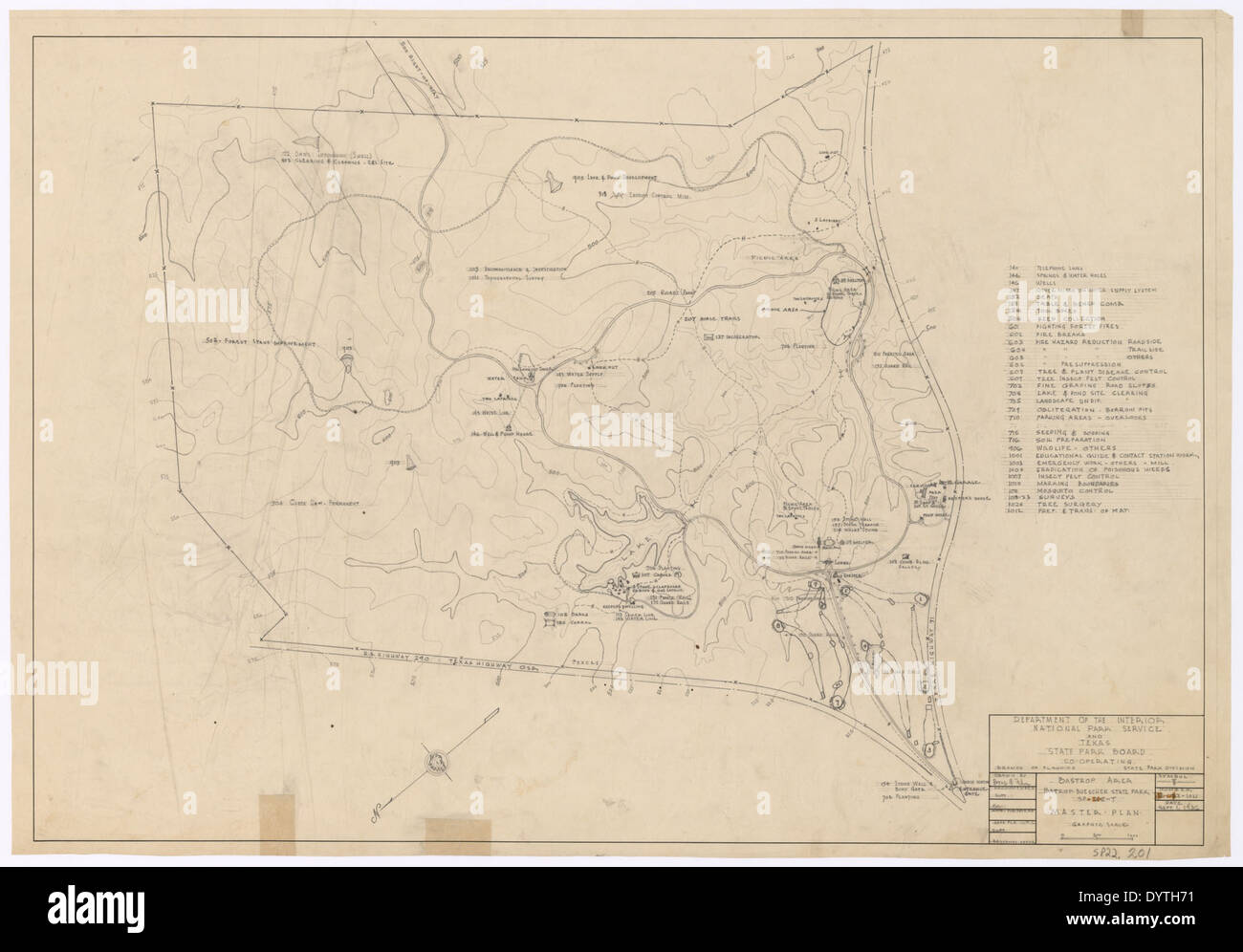The Bastrop State Park Master Plan highlights the layout and ...