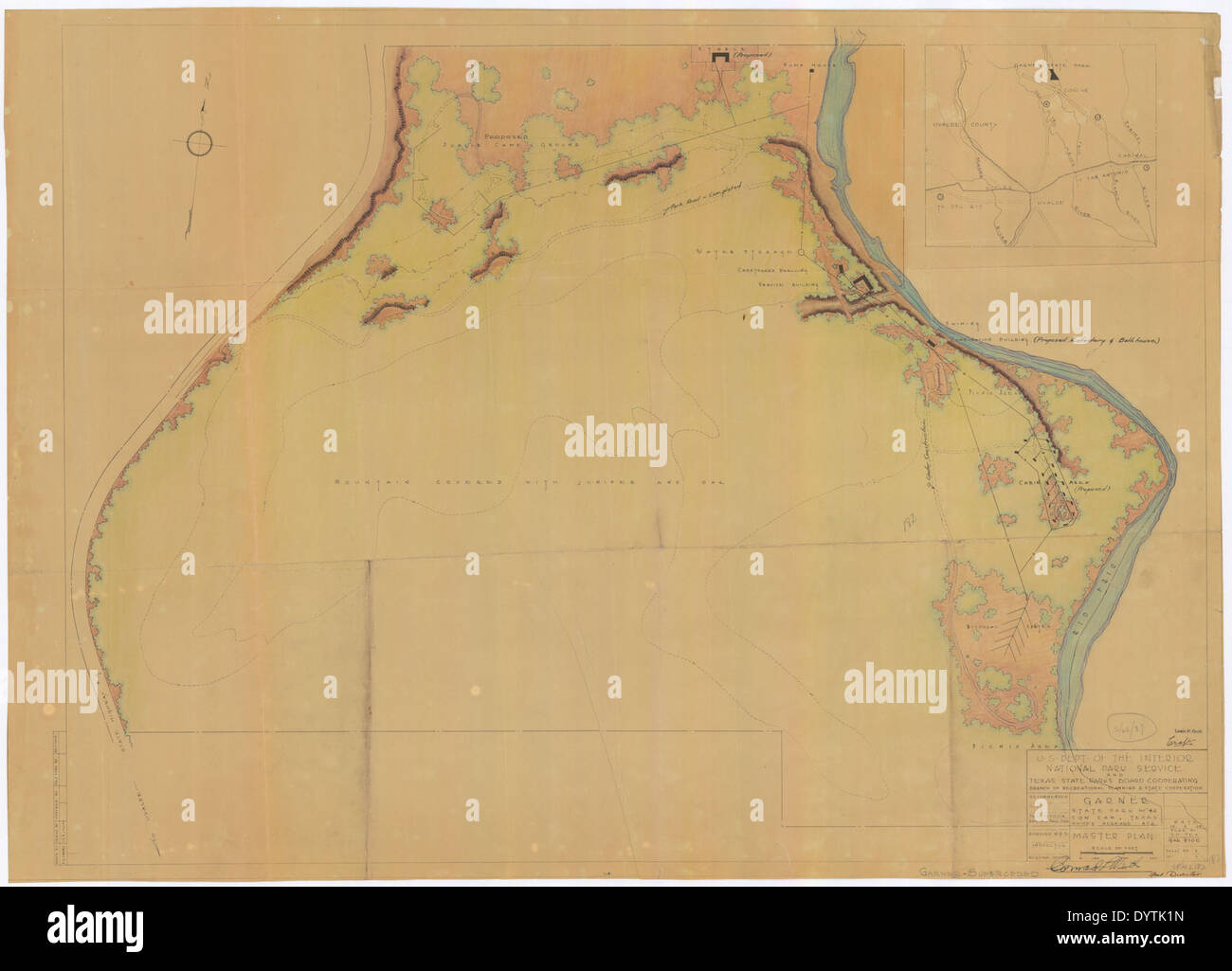 This master plan of Garner State Park, Texas, developed by the Civilian ...