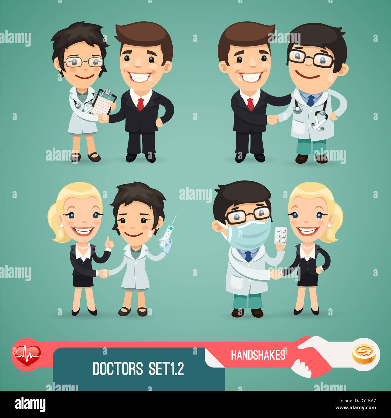 Doctors cartoon hi-res stock photography and images - Alamy