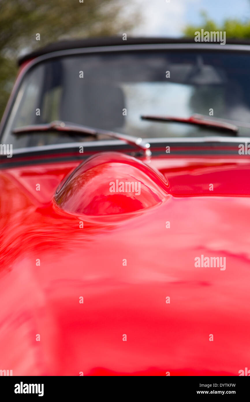 A fully restored red Triumph TR4a sports car Stock Photo - Alamy