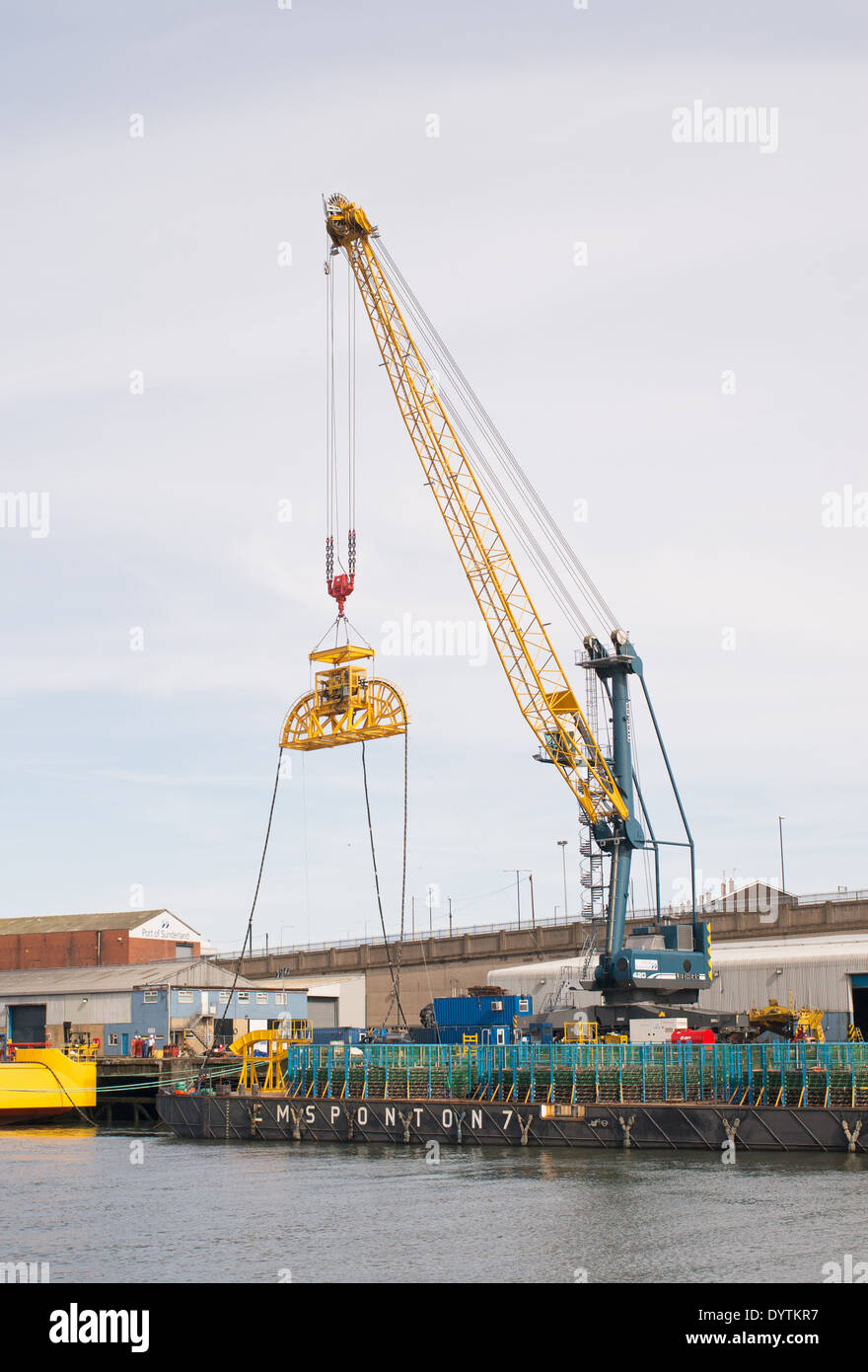 Liebherr 420 crane barge ems hi-res stock photography and images - Alamy