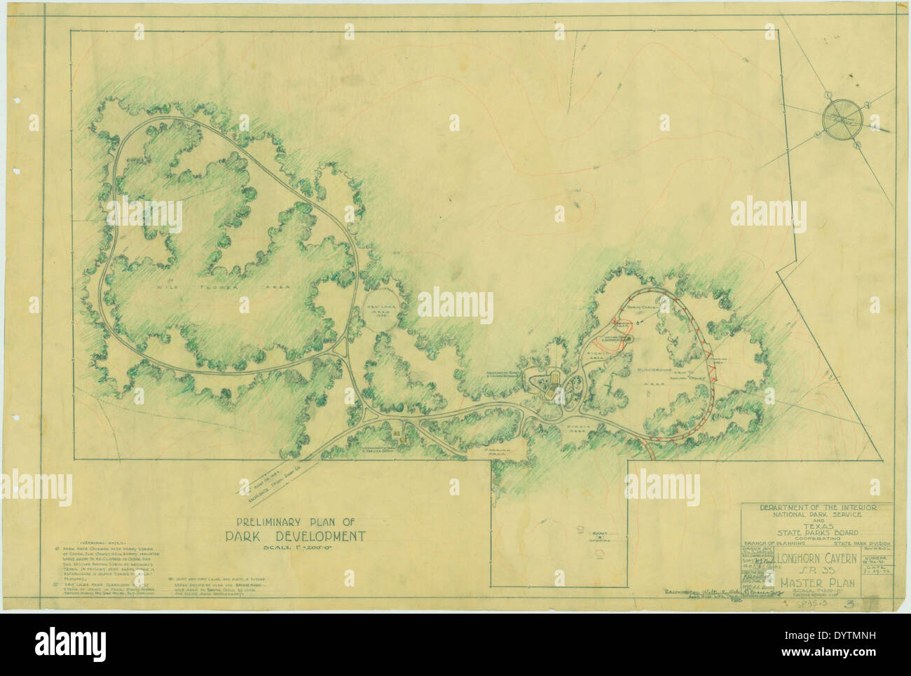The master plan for Longhorn Cavern State Park, developed by the ...