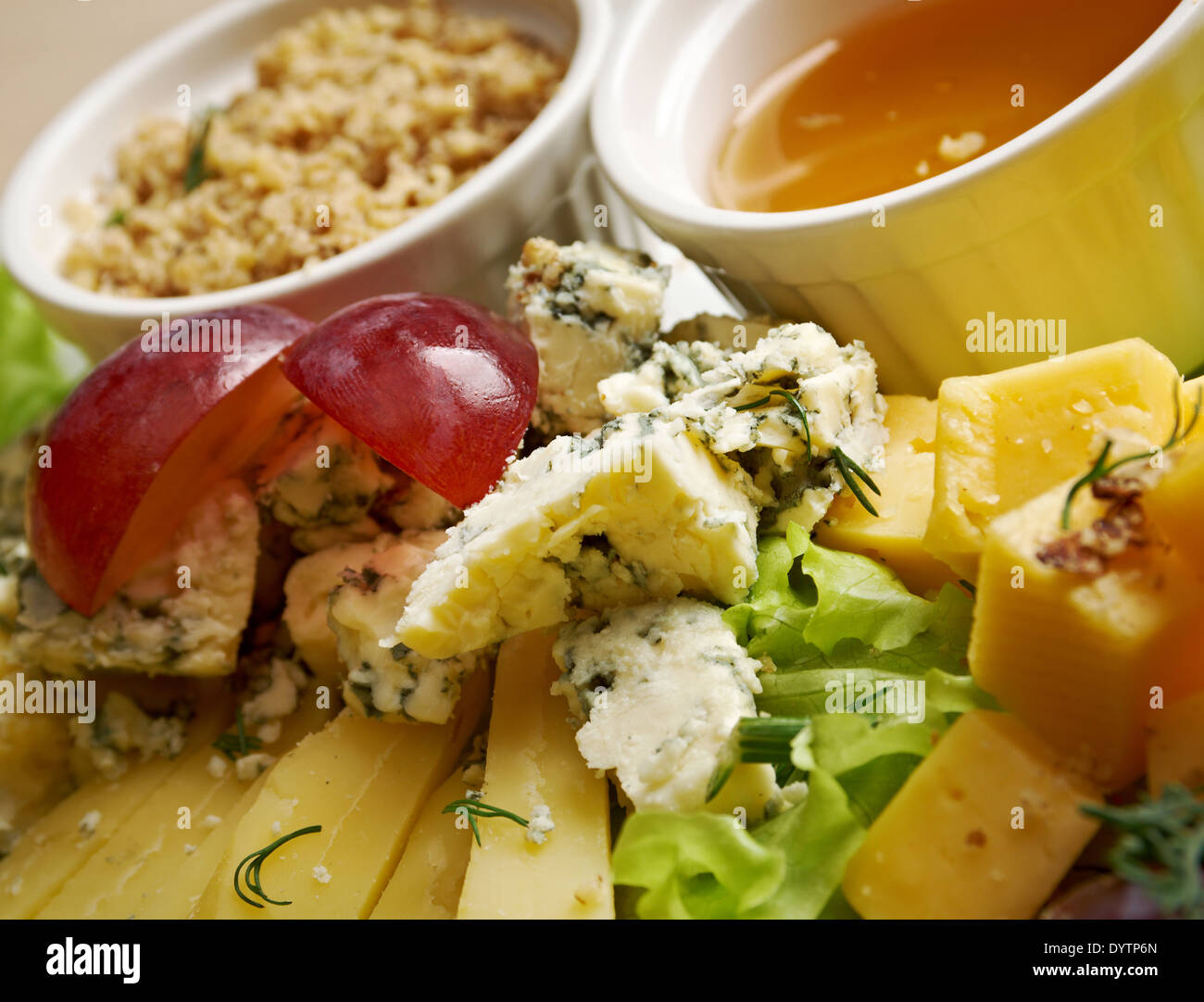 Various types of cheese with empty space Stock Photo - Alamy