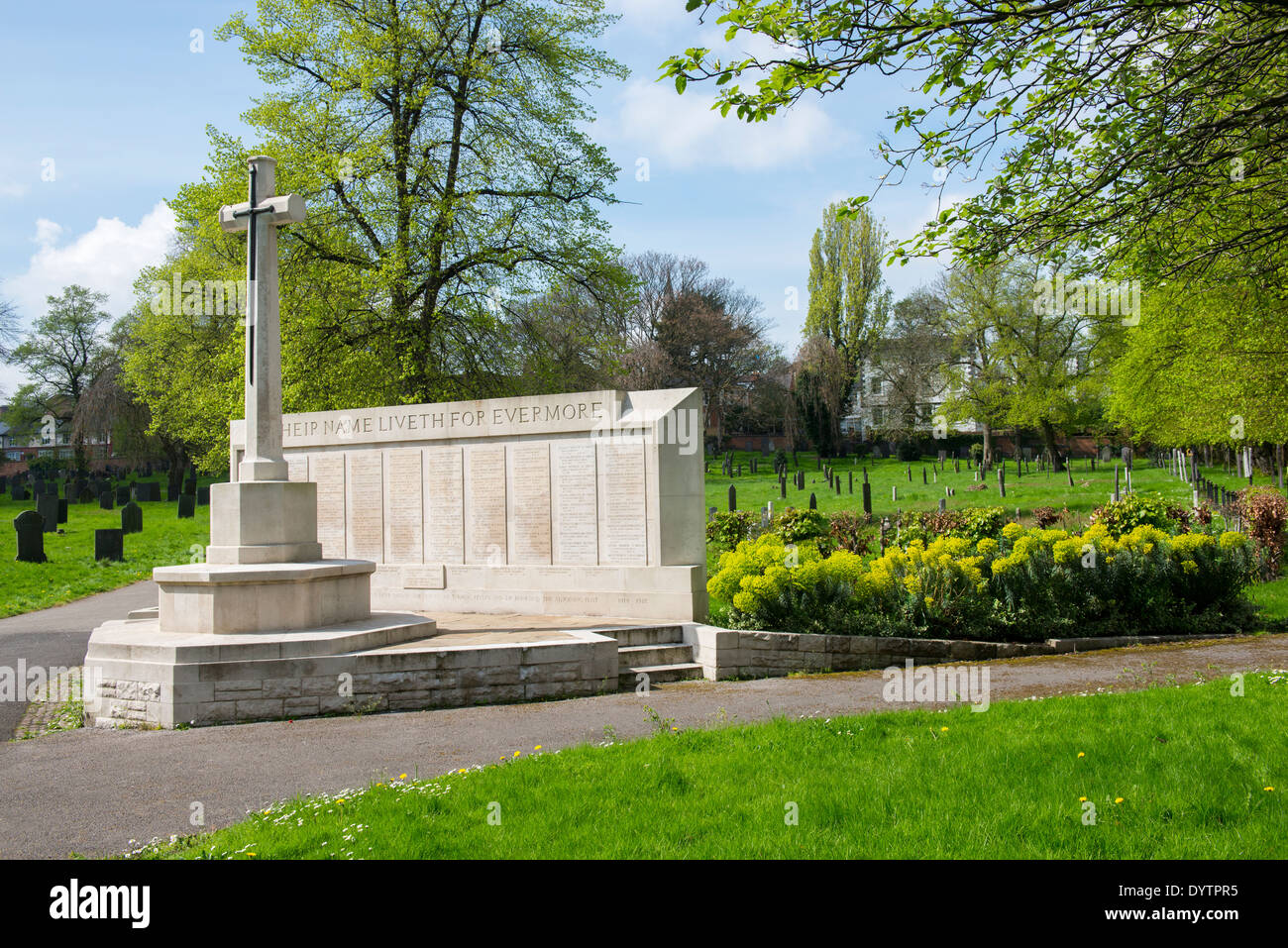 Memorial at the Nottingham City General Cemetery, Nottinghamshire ...