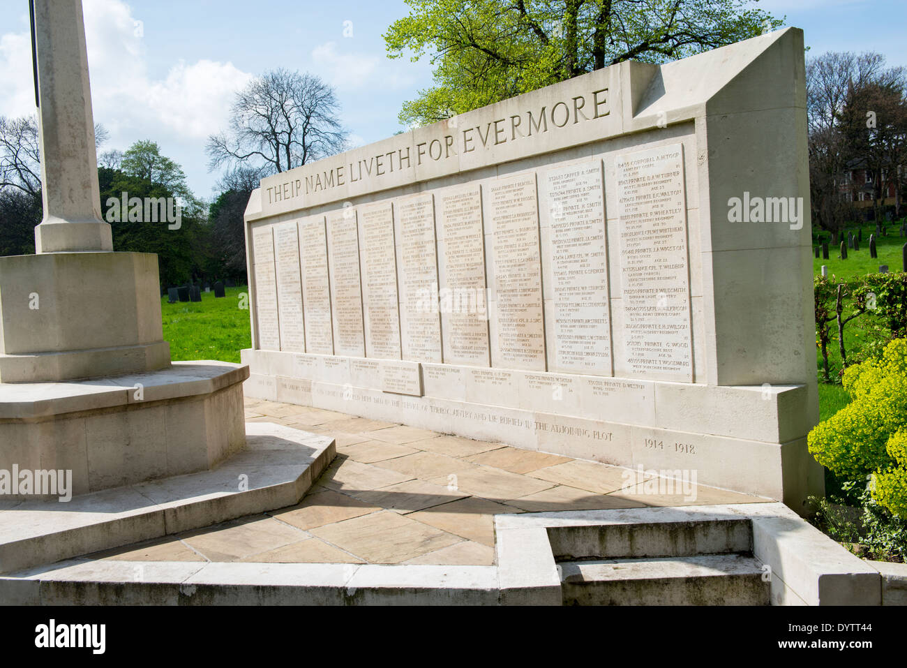 Memorial at the Nottingham City General Cemetery, Nottinghamshire ...