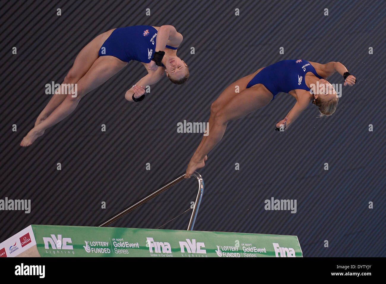London, Great Britain. 25th Apr, 2014. Rebecca Gallantree and Hannah ...
