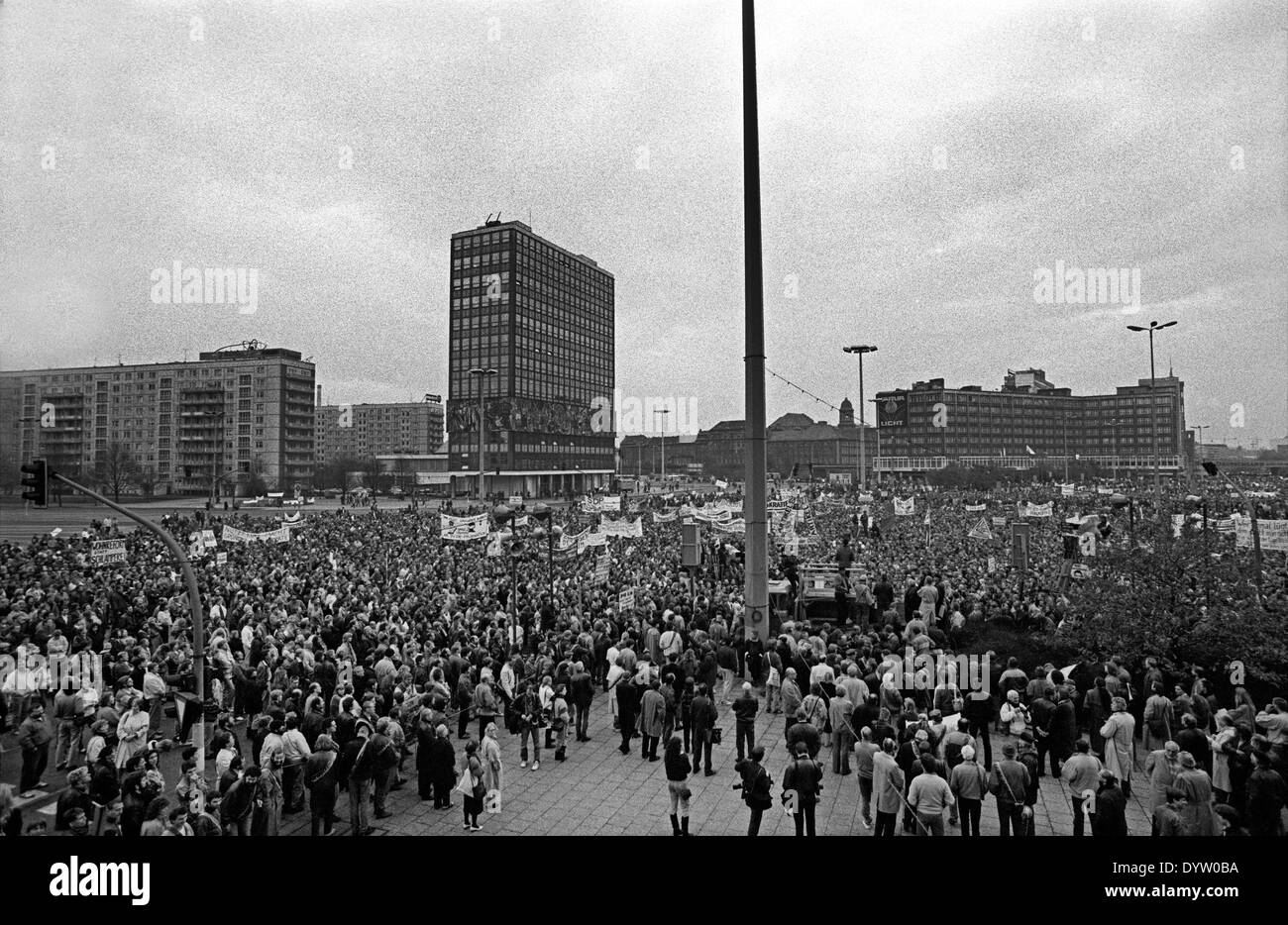 Demonstration on the alexanderplatz hi-res stock photography and images ...