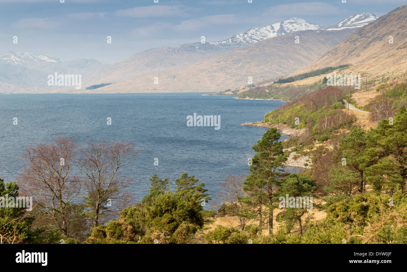 ROAD PAST LOCH QUOICH EN ROUTE TO KINLOCH HOURN ON THE WEST COAST OF ...
