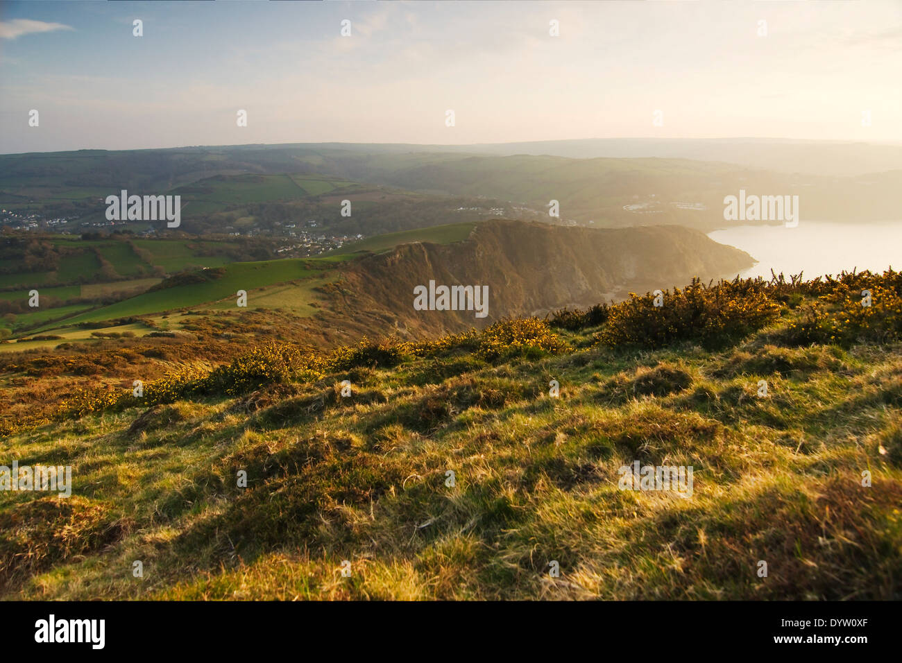 The cliffs of Exmoor near Combe Martin Stock Photo - Alamy