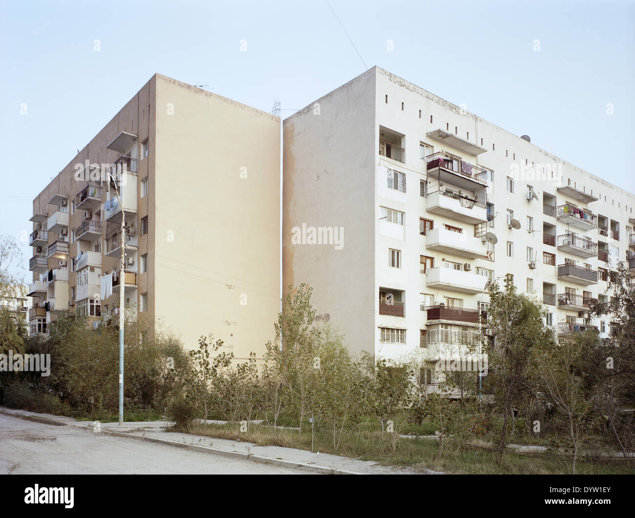 Soviet construction in Baku Stock Photo - Alamy