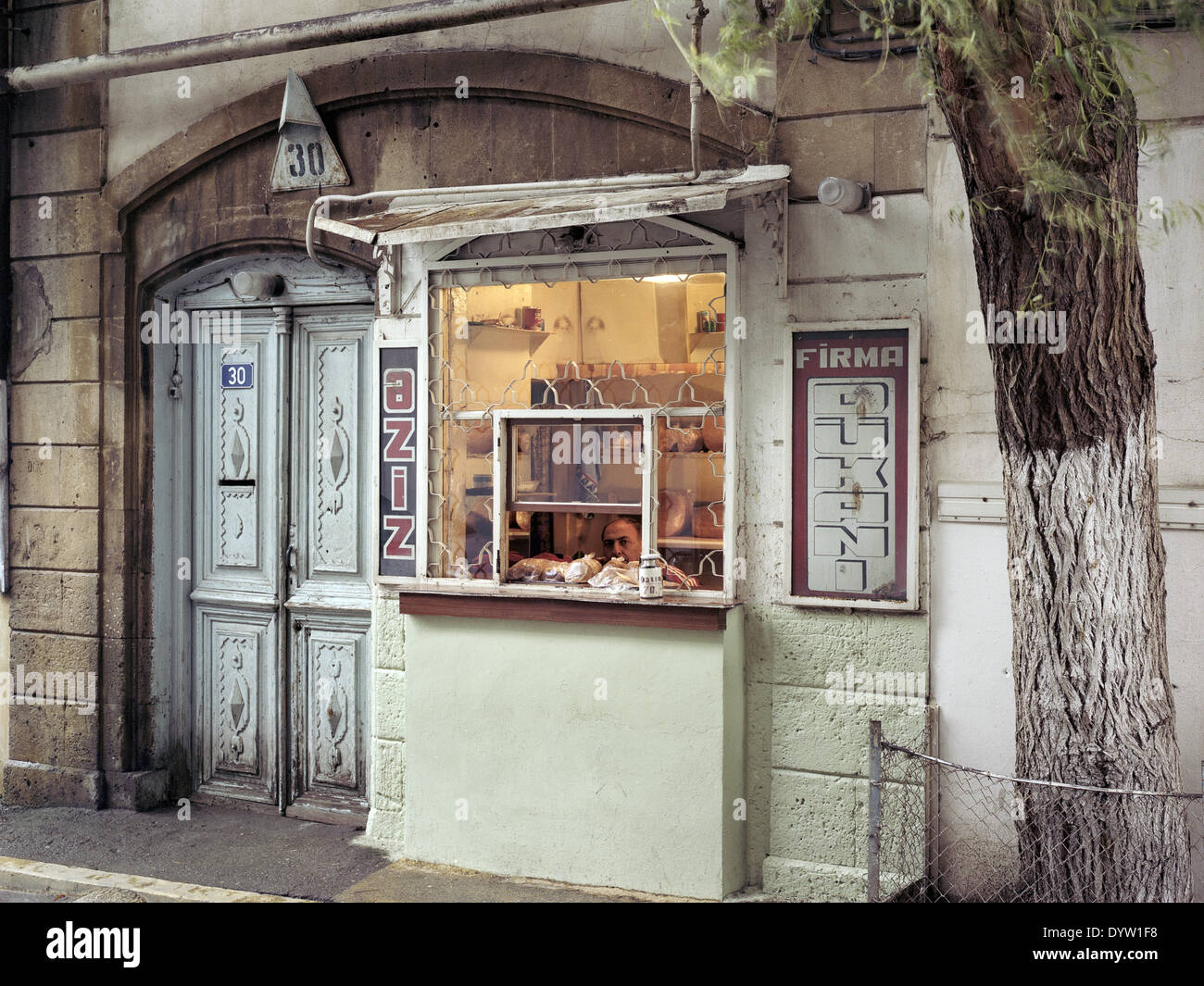 A bread seller in Baku Stock Photo - Alamy