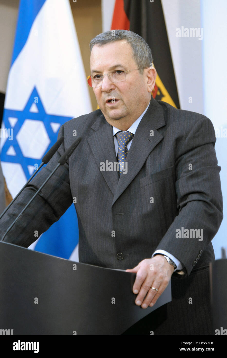 Federal minister of defence and ehud barak hi-res stock photography and ...