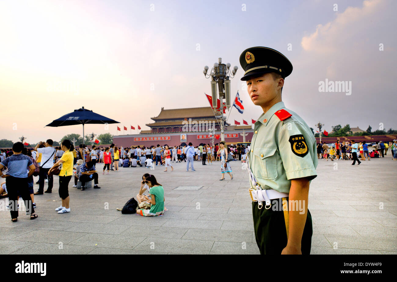 Police car tiananmen beijing china square hi-res stock photography and ...