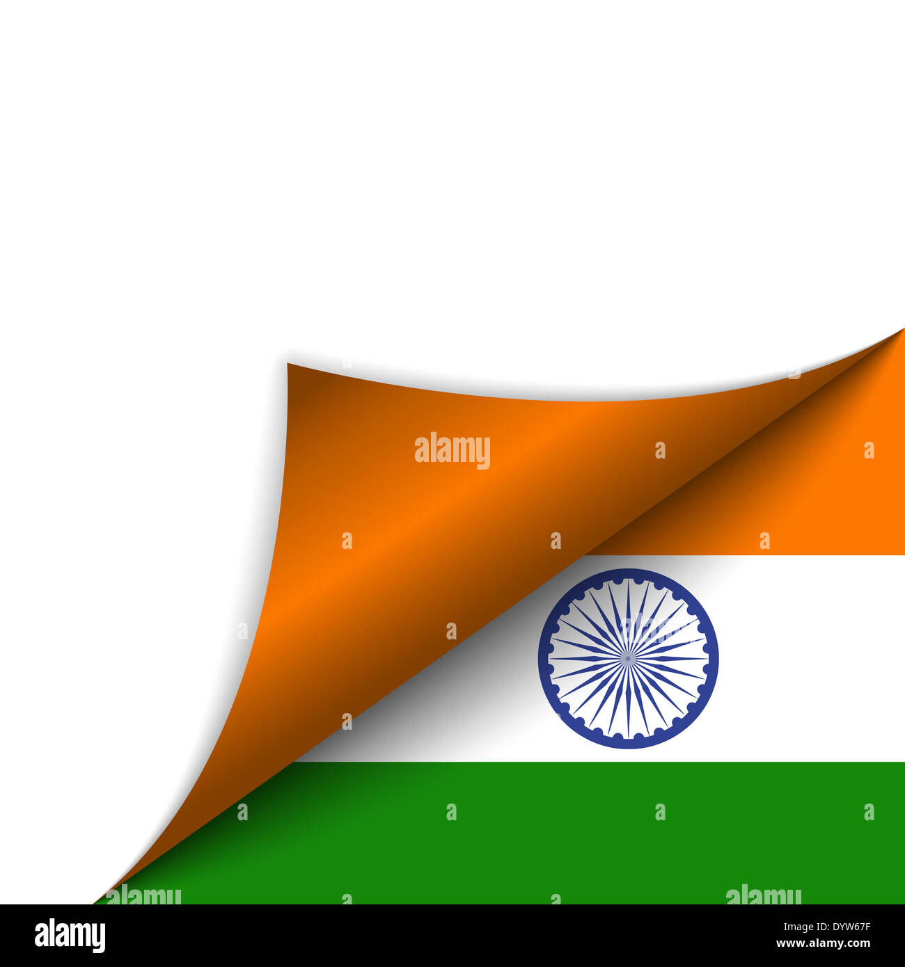 Vector - India Country Flag Turning Page Stock Photo - Alamy