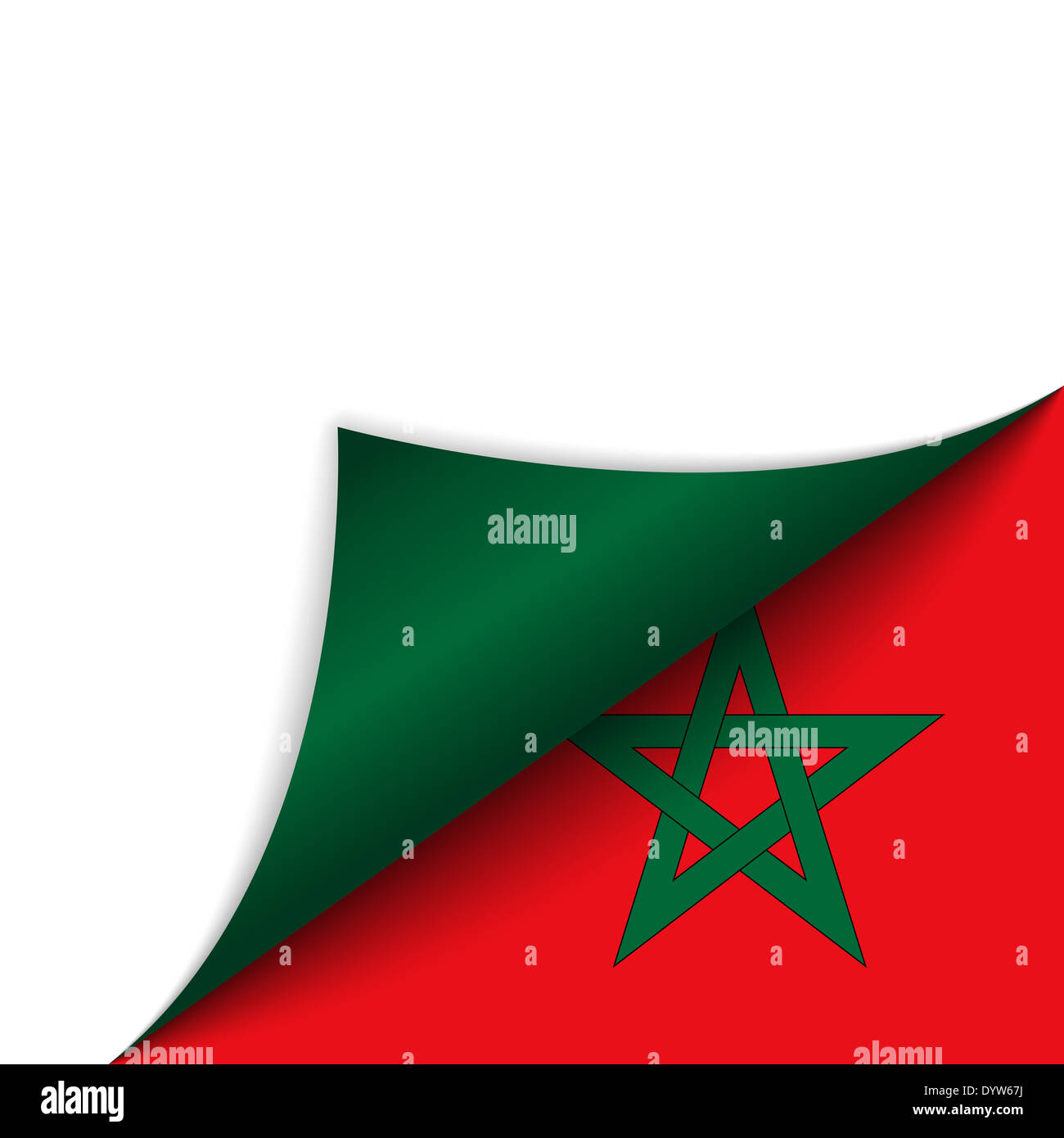 Vector - Morocco Country Flag Turning Page Stock Photo - Alamy