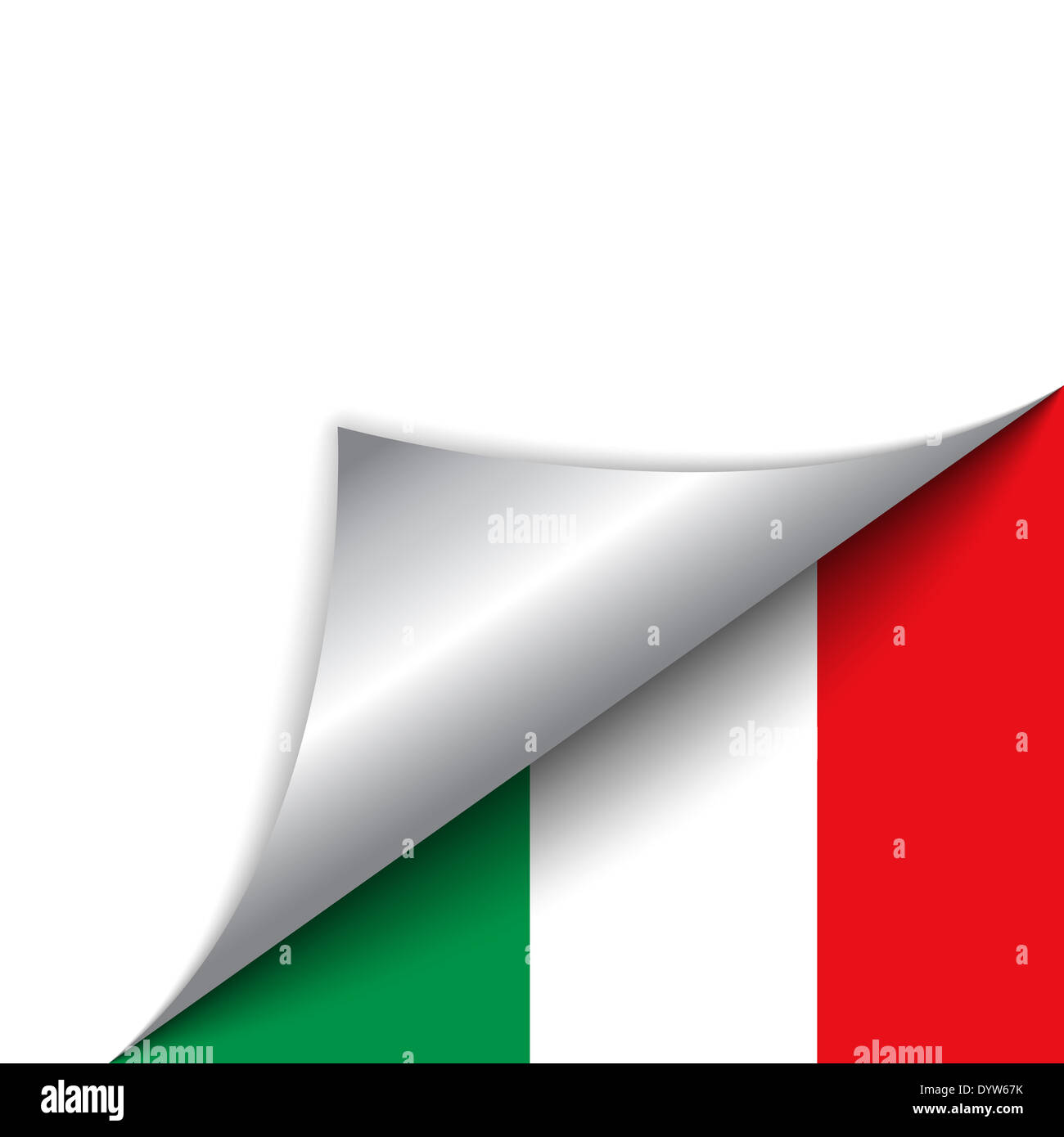 Vector - Italy Country Flag Turning Page Stock Photo - Alamy