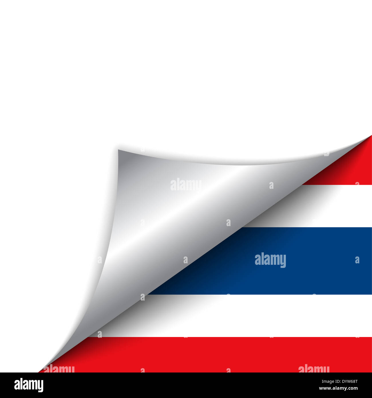 Vector - Thailand Country Flag Turning Page Stock Photo - Alamy