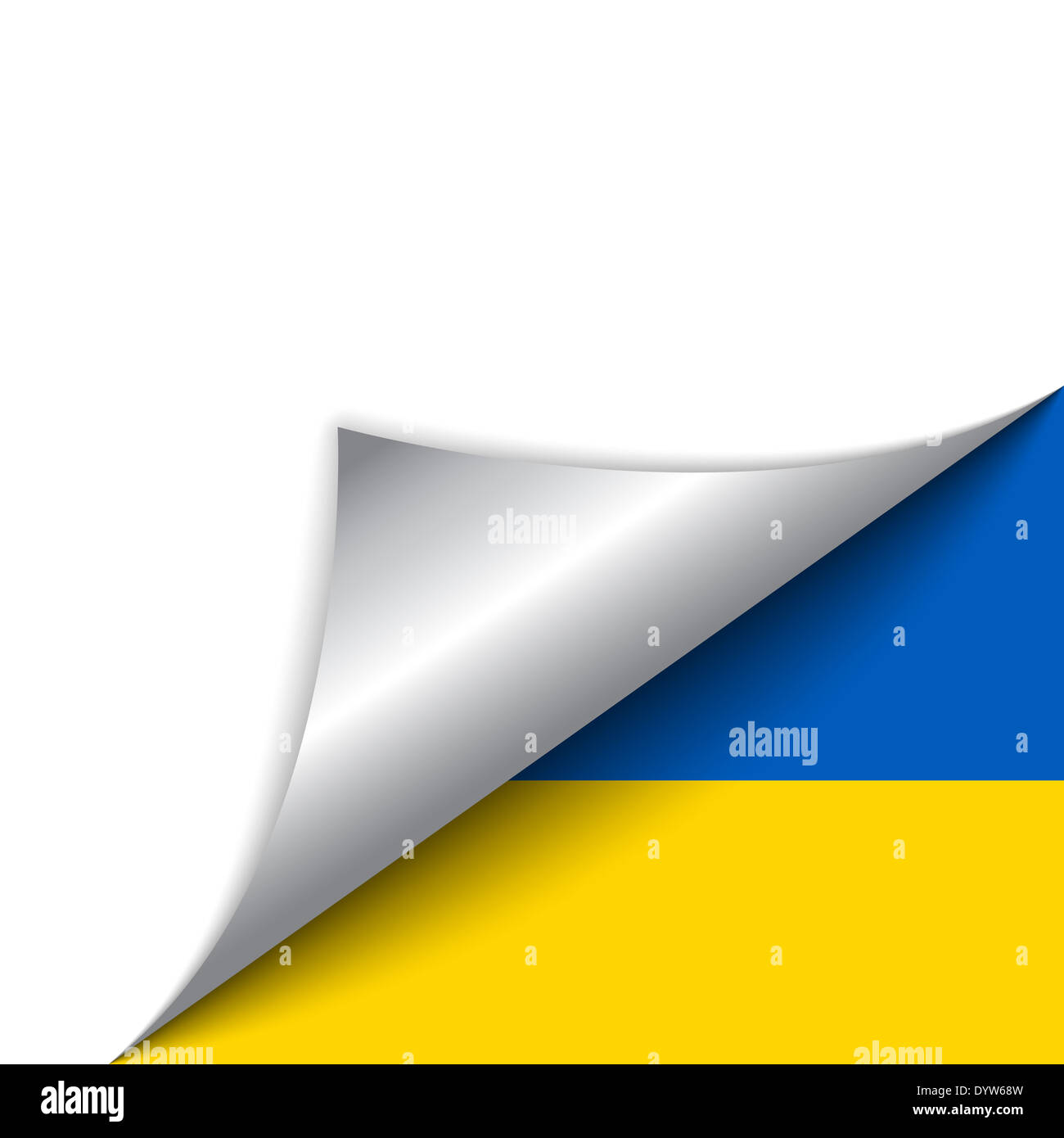 Vector - Ukraine Country Flag Turning Page Stock Photo - Alamy