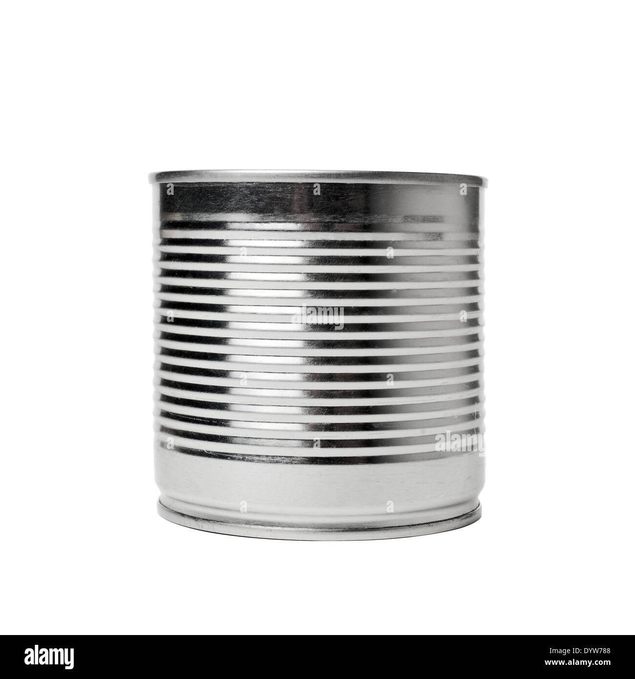 Tin can isolated on white background Stock Photo - Alamy