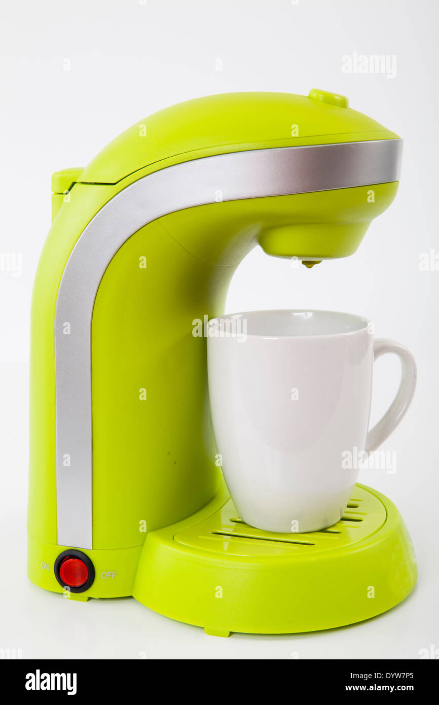 coffee maker with cup full and ready to drink Stock Photo - Alamy