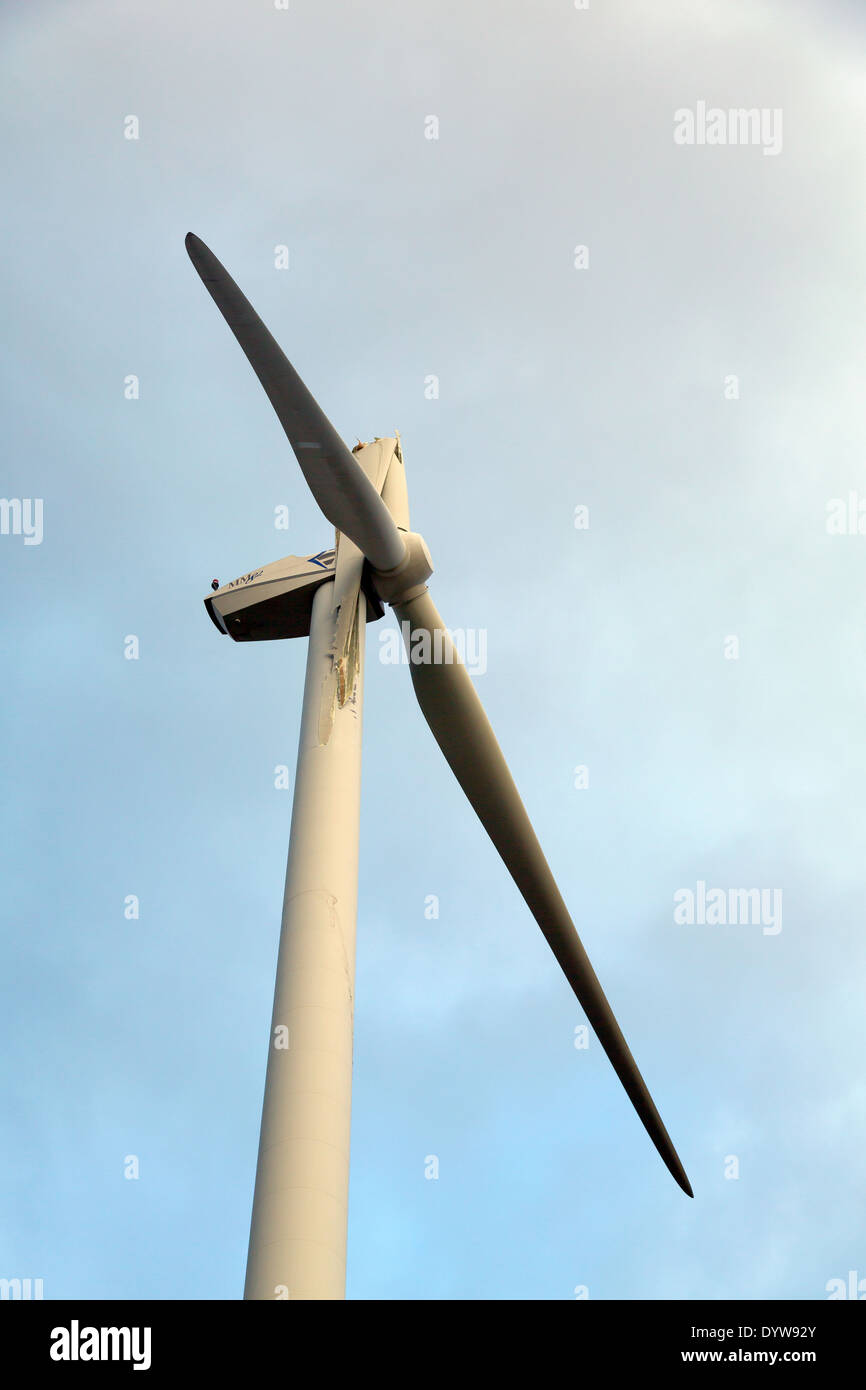 Heidenau, Germany, disused wind turbine with chipped Rotors Stock Photo ...