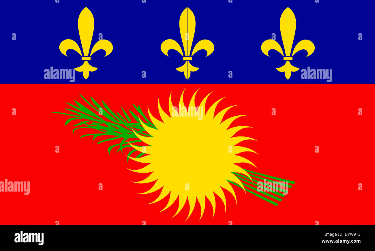 flag of Guadeloupe (French colony Stock Photo - Alamy