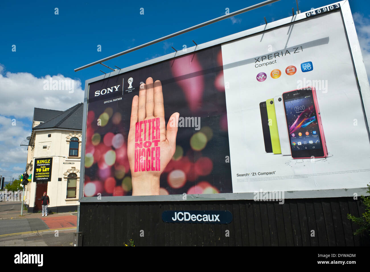 Sony Xperia Z1 smartphone advertising billboards on JCDecaux roadside ...