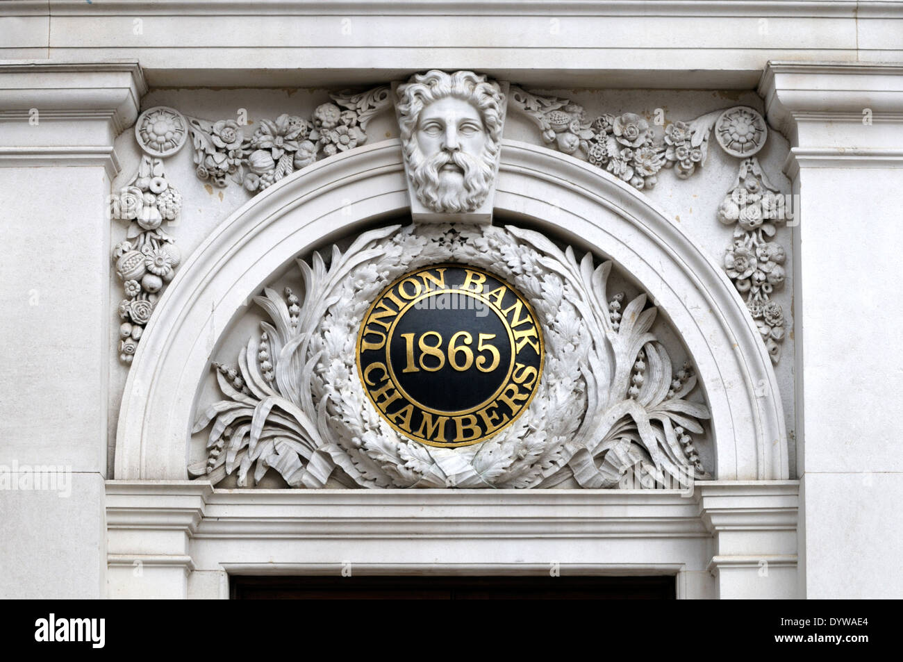 London, England, UK. Union Bank Chambers (1865) at 61 Carey Street ...