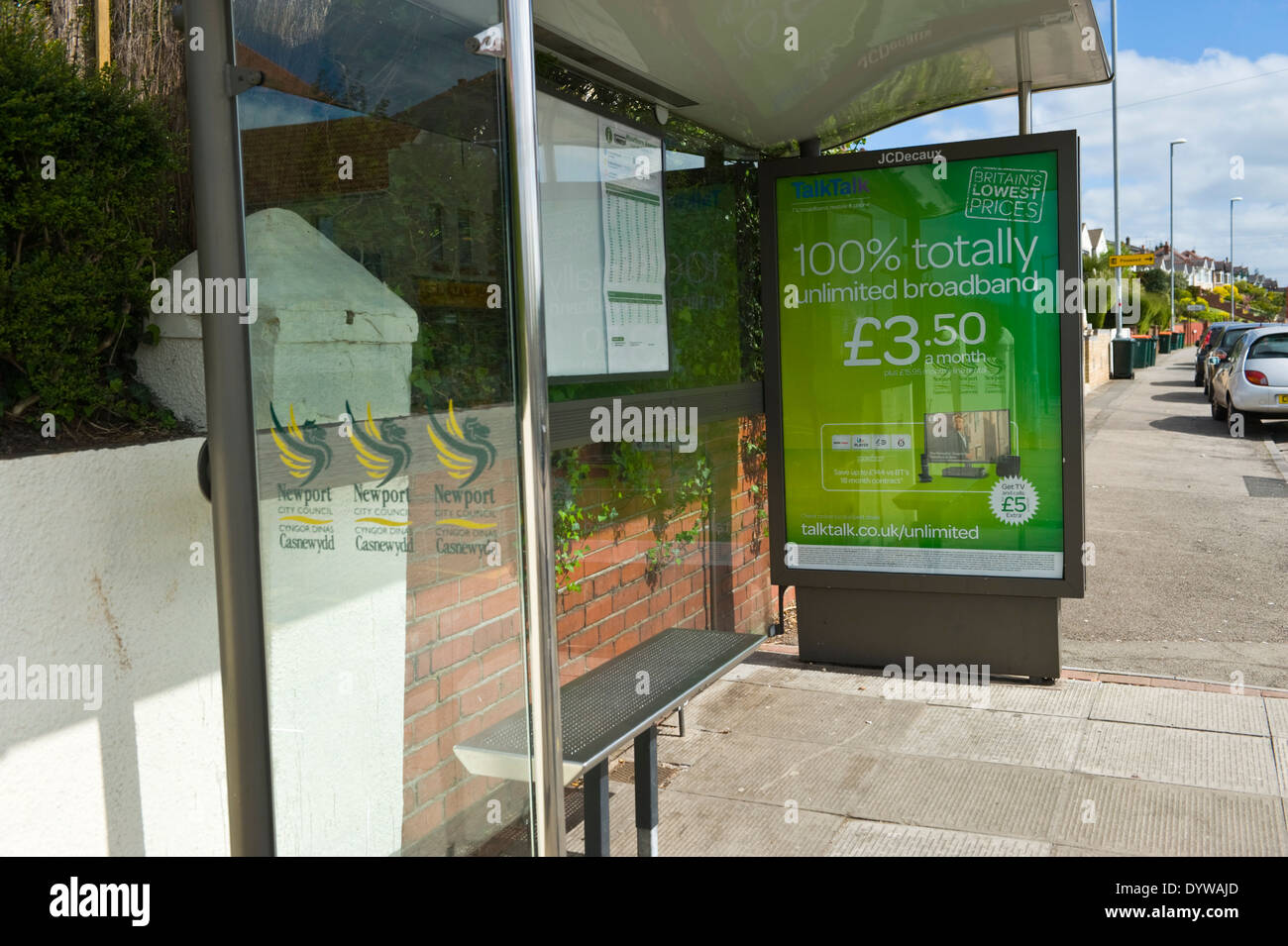 TalkTalk unlimited broadband advertising billboard on JCDecaux bus ...