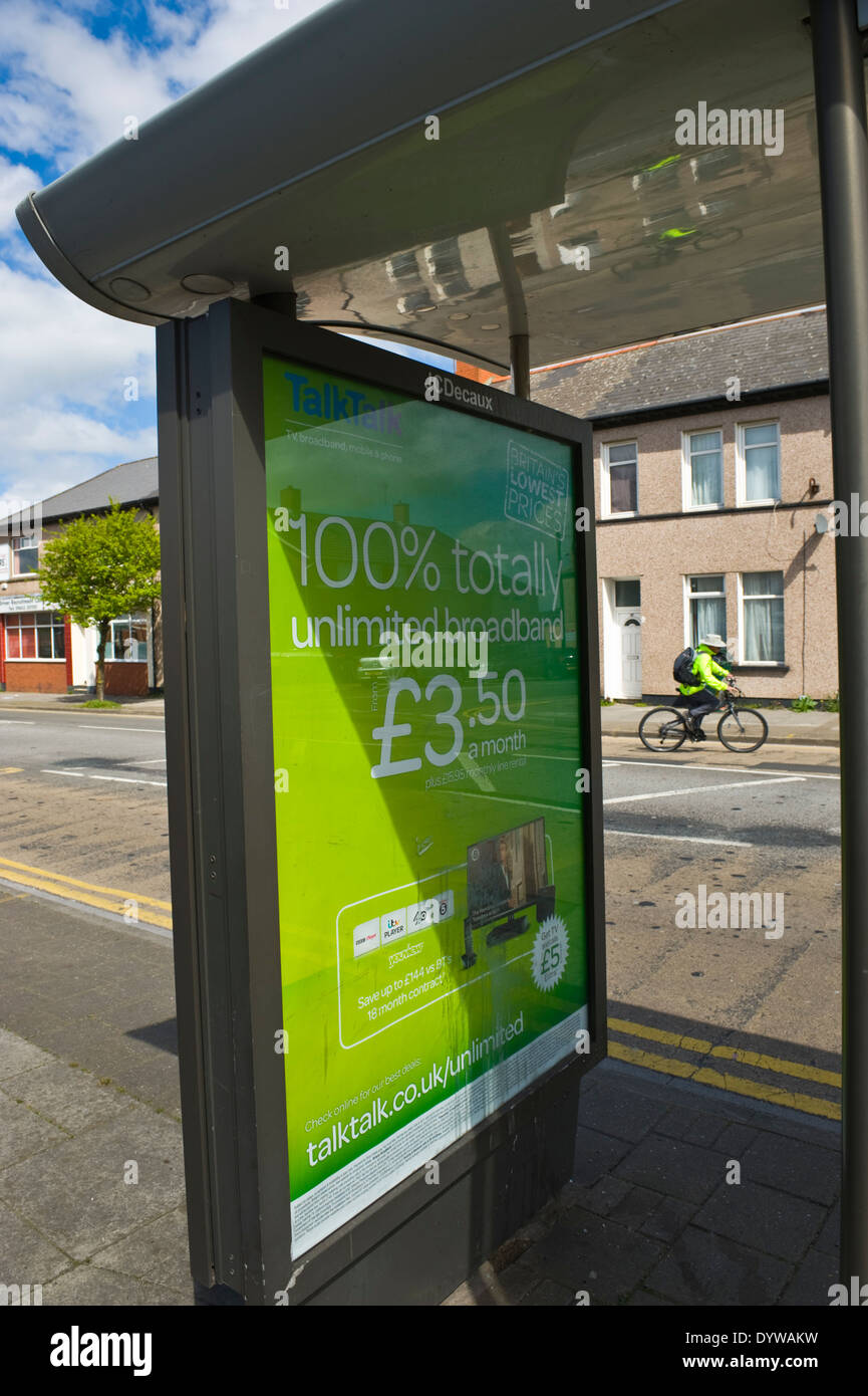 TalkTalk unlimited broadband advertising billboard on JCDecaux bus ...
