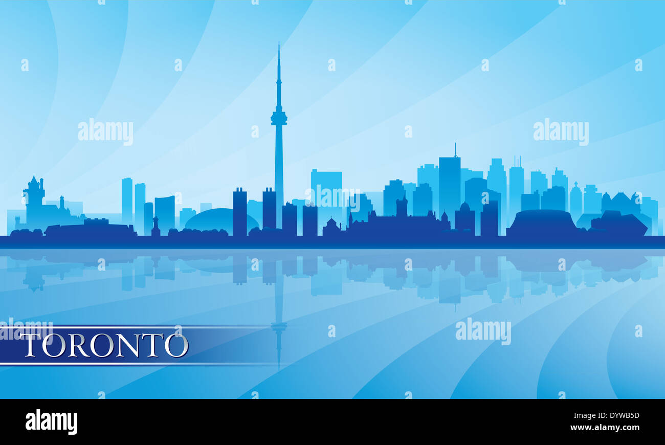 Toronto city skyline silhouette background Stock Photo: 68784393 - Alamy