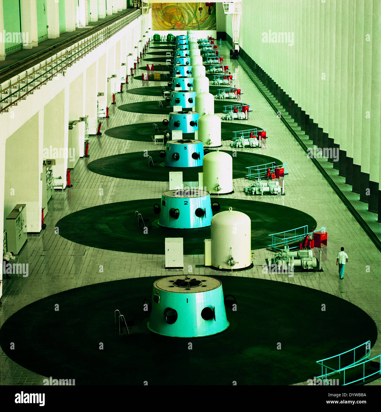 Aswan Dam Turbine Generation Room, Egypt Stock Photo - Alamy
