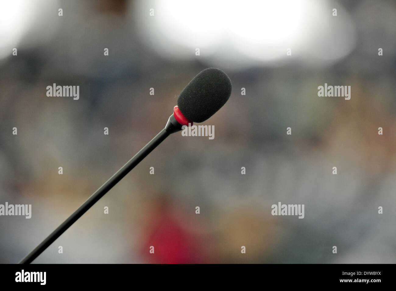 Strasbourg, France, in the European Parliament microphone Stock Photo ...