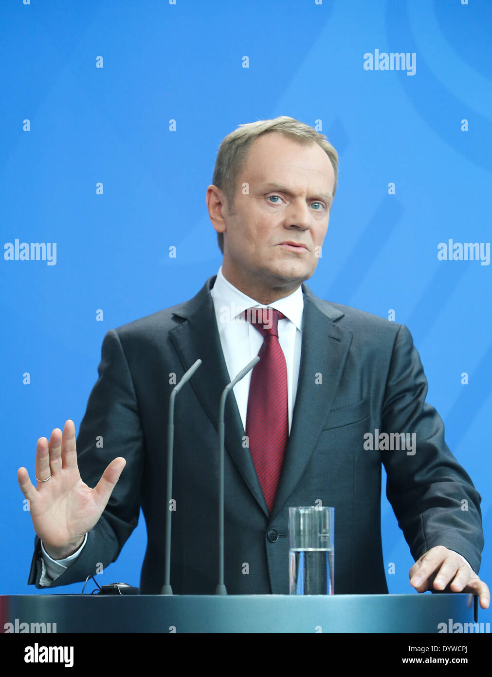 Berlin, Germany. 25th Apr, 2014. Visiting Polish Prime Minister Donald ...