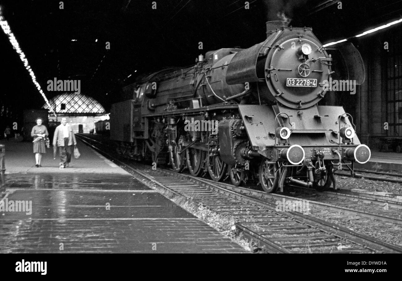 Dresden, East Germany, the 03 2278 in the Dresden Hauptbahnhof Stock ...