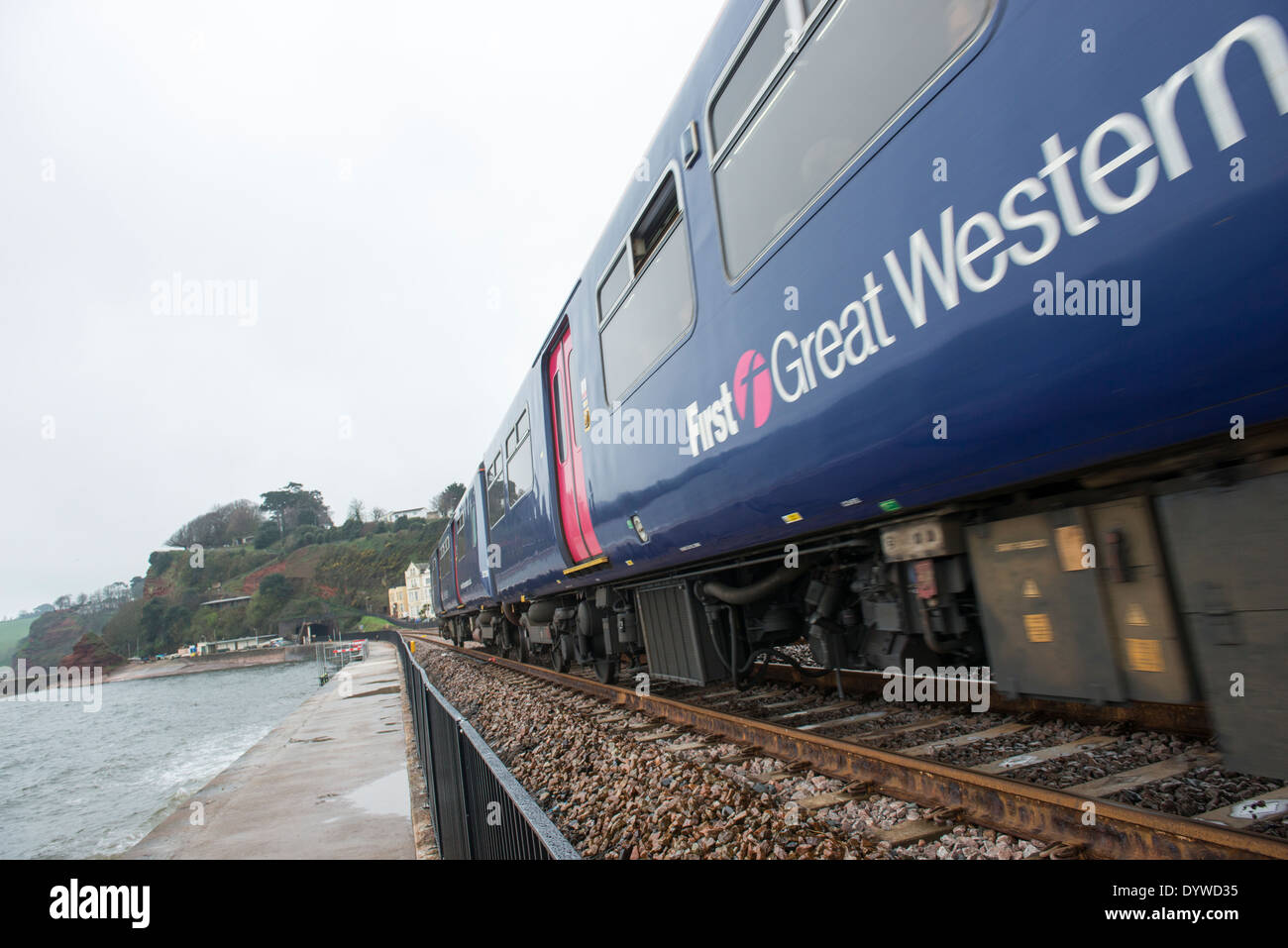 First Great Western train on the newly re-opened railway track after ...