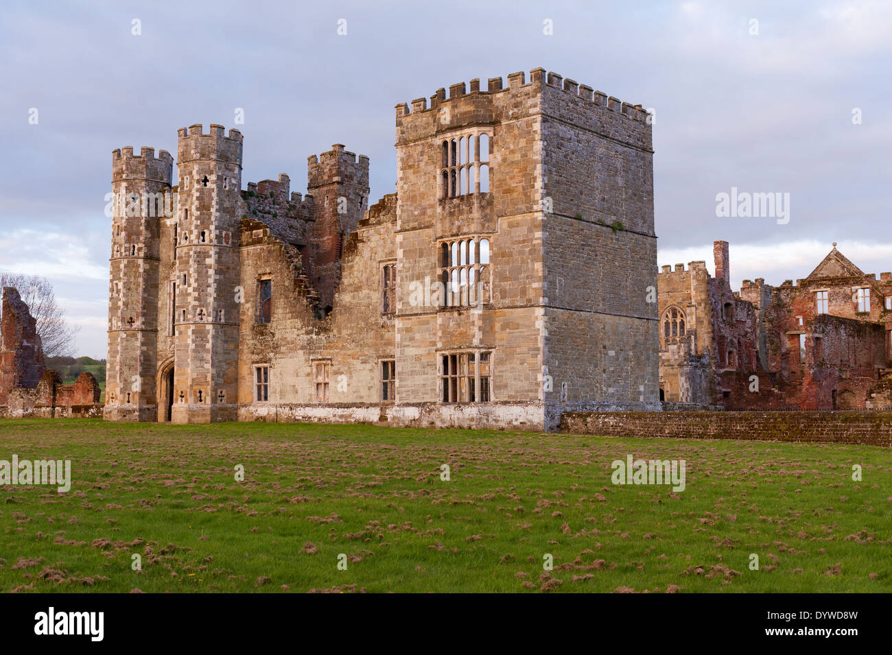 front view of the ruined cowdray castle situated in midhurst west ...