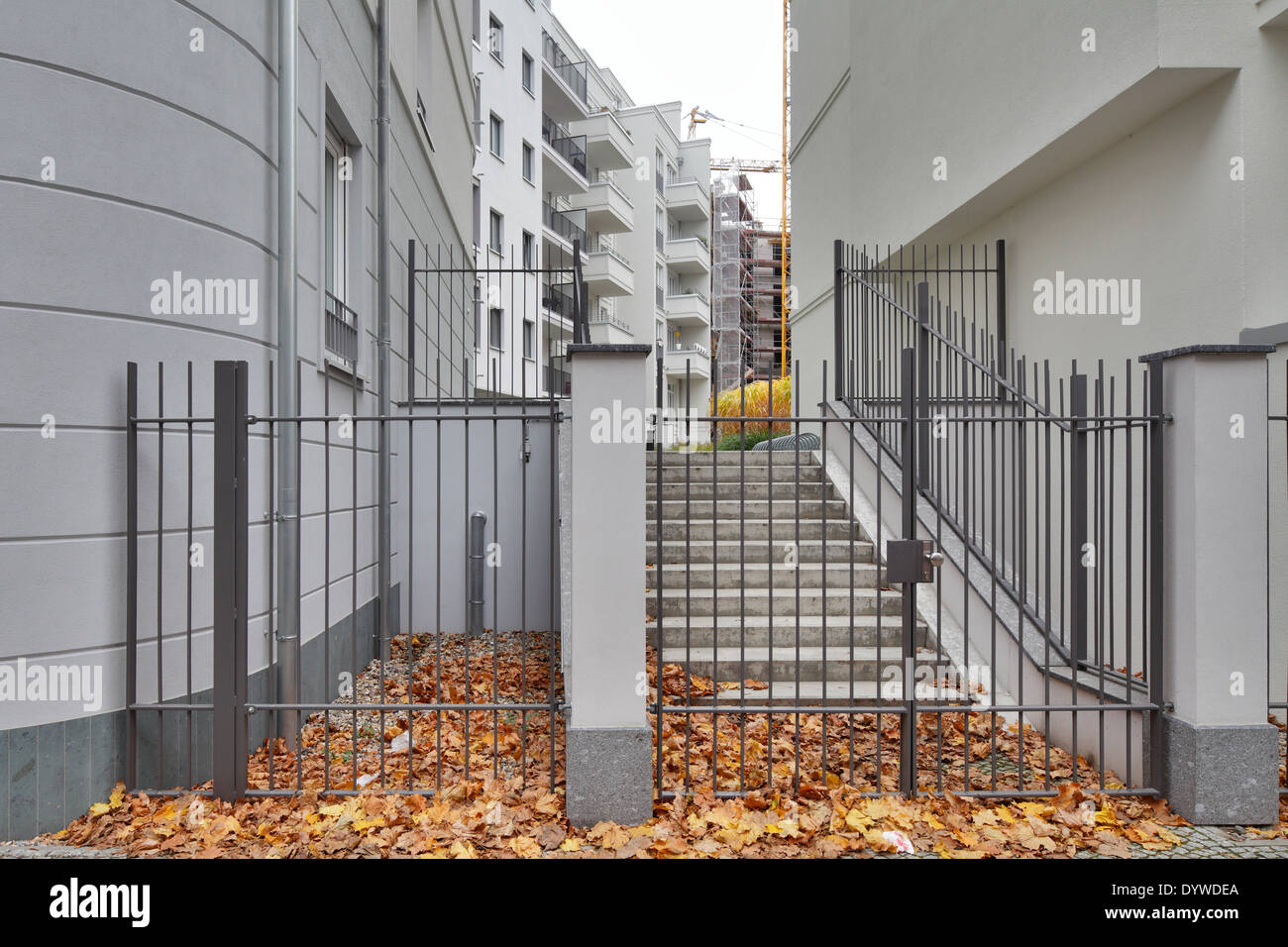 Berlin, Germany, gated community in the New Green Street in Berlin ...