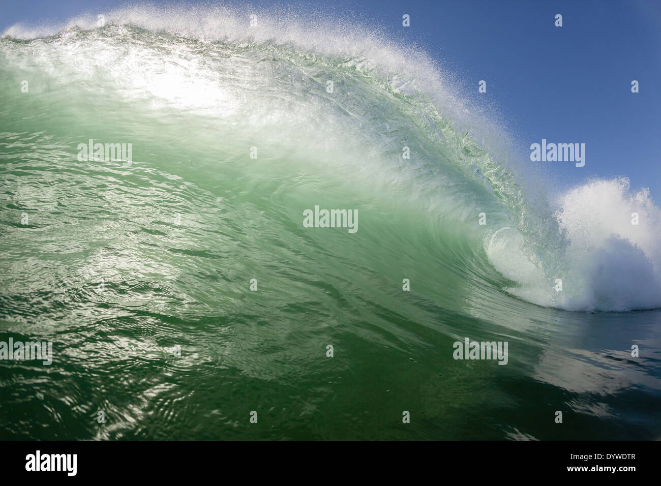 Ocean Wave swimming inside closeup encounter crashing water power Stock ...