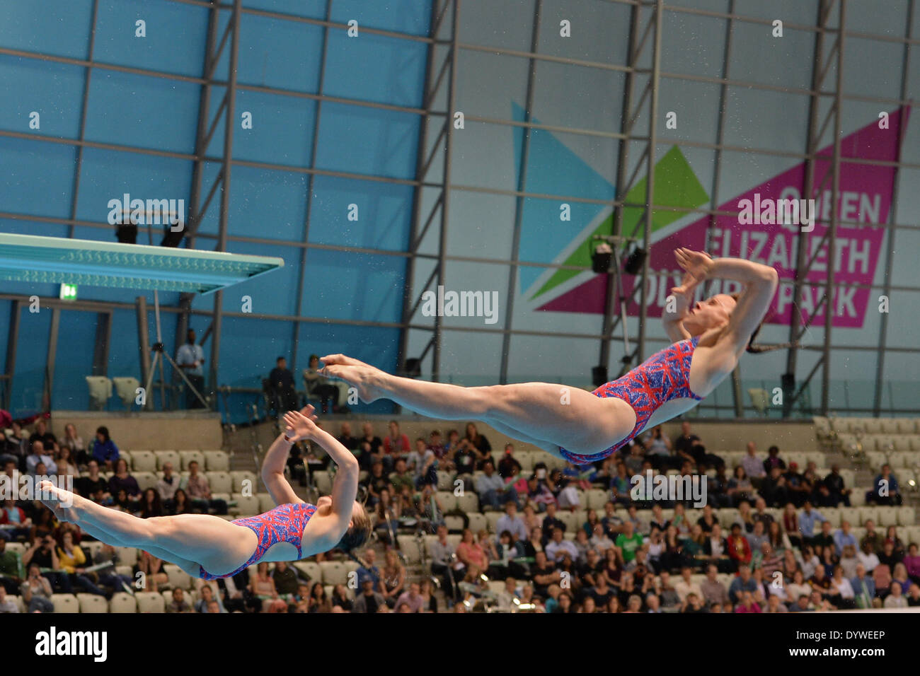 London, Great Britain. 25th Apr, 2014. Rebecca Gallantree and Hannah ...