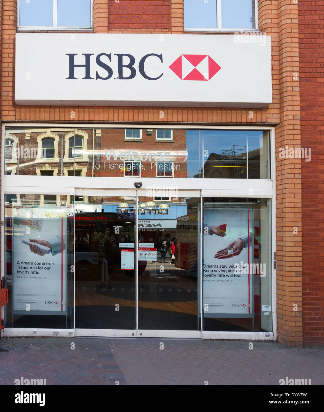 HSBC bank branch Preston Stock Photo - Alamy