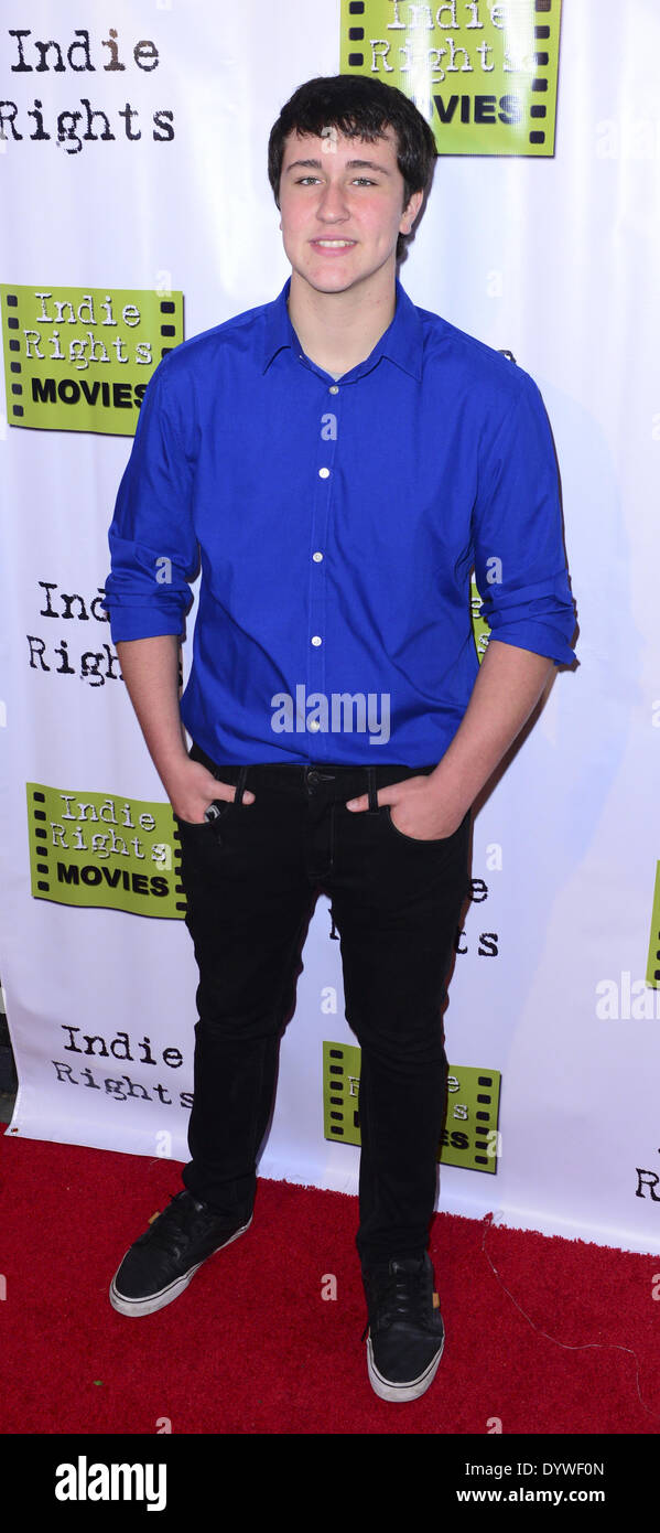 Hollywood, California, USA. 18th Apr, 2014. Noah Dahl arrives at ...
