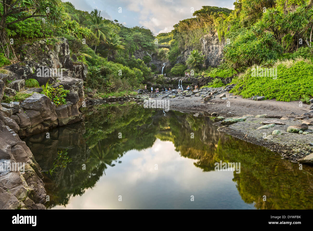 The beautiful scene of the Seven Sacred Pools of Maui Stock Photo - Alamy