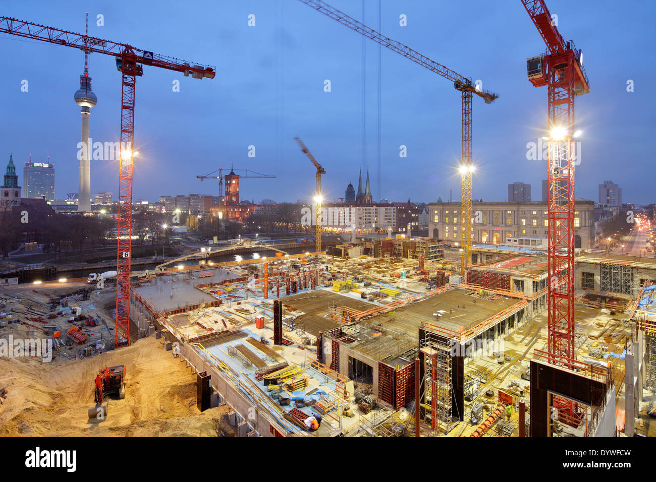 Berlin, Germany, Berlin castle construction site in Berlin-Mitte Stock ...