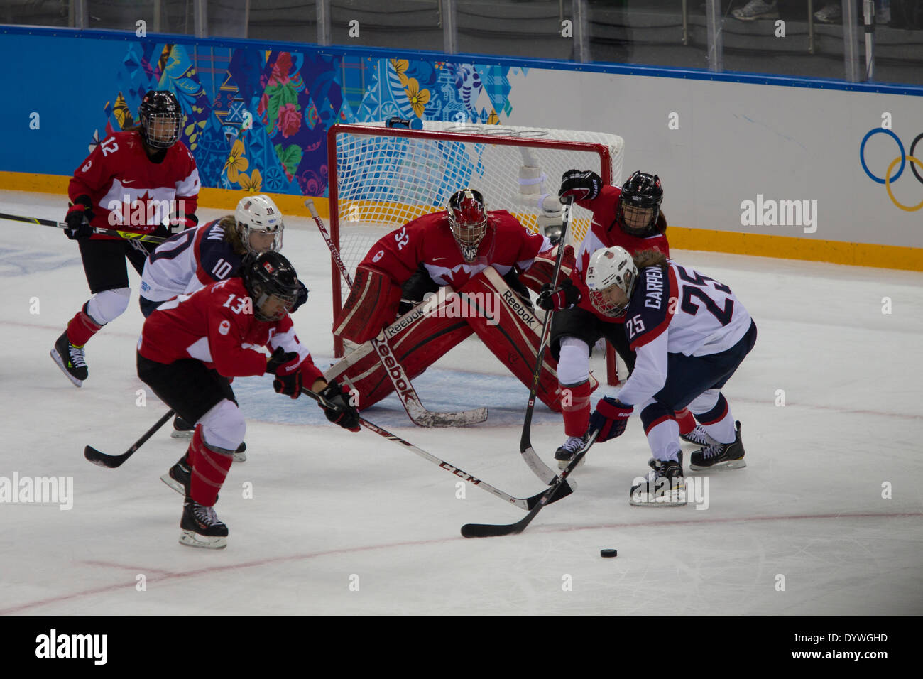 Caroline Ouellette (CAN) 13, Alex Carpenter (USA) 25, Charline Labonte ...