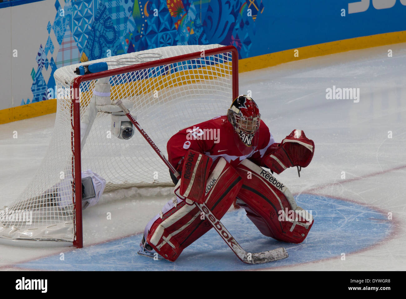 Charline Labonte Canadian goalie, USA-Canada Women's Ice Hockey at the ...