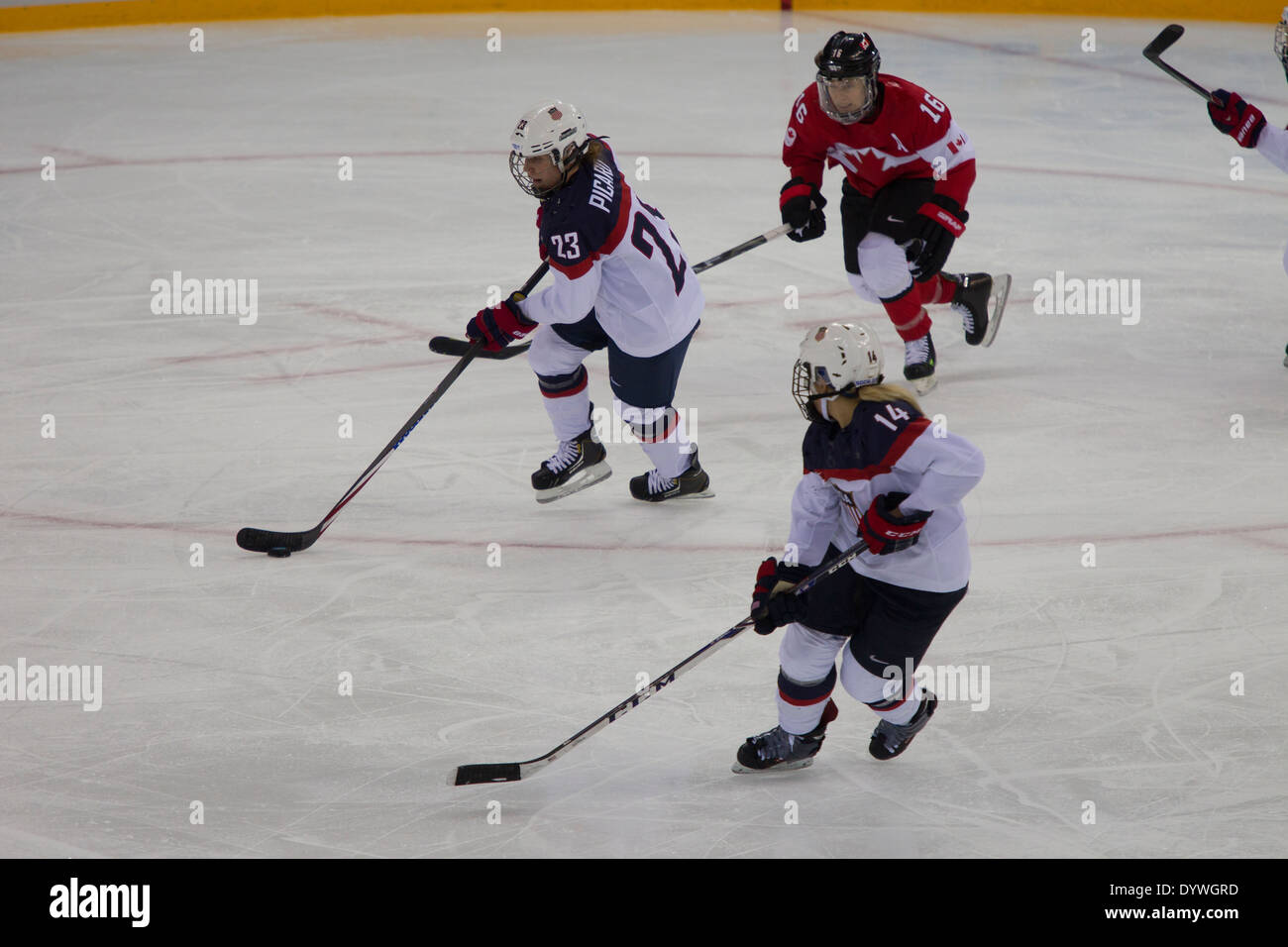 Michelle Picard(USA)-23, USA-Canada Women's Ice Hockey at the Olympic ...